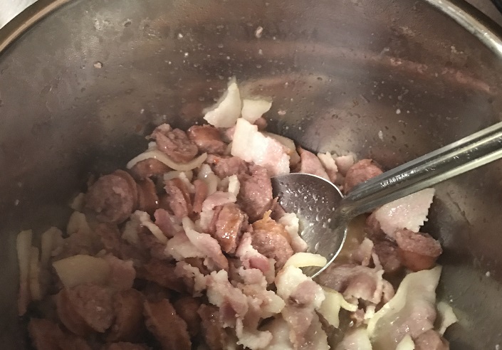 Pressure Cooker Bacon Lover’s Stew: Bacon, Sausage, Potato, Onion and ...